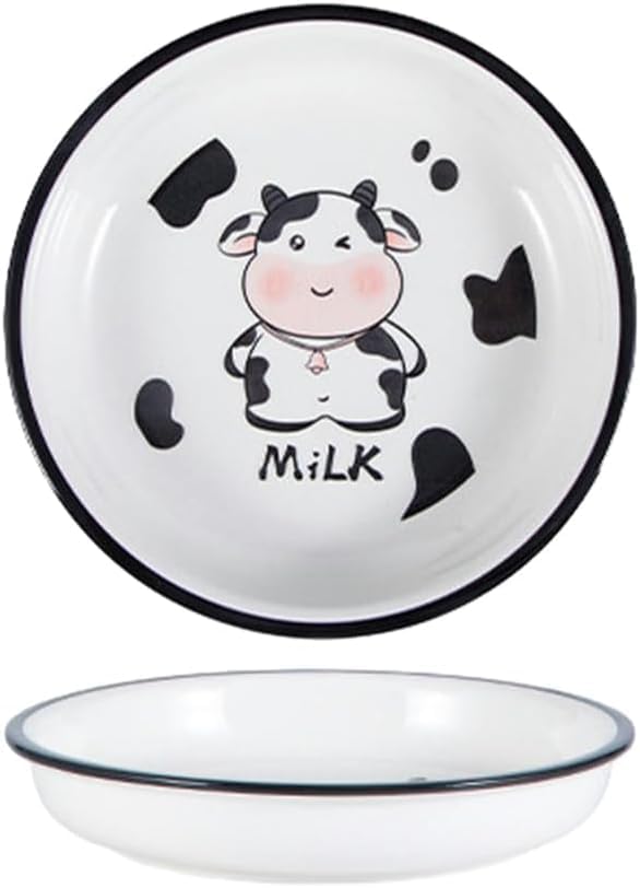 Creative Cartoon Cow Bowl and Saucer Set, Personalized Ceramic ...