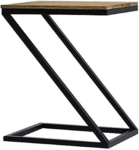 JGS Wooden & Iron Z Shape Bedside Tables for Bedroom Telephone Table ...