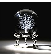 Amazon.com: ZEERSHEE 80mm Crystal Earth Globe Ball with Stand World Map ...