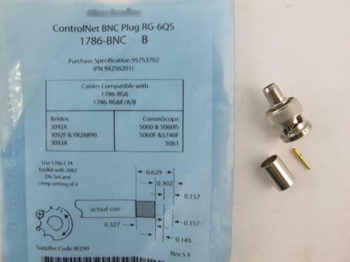 Amazon.com: 1786BNC ControlNet Coaxial Cable Tap Connector for Allen ...