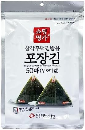 Amazon.com: Minecook Seaweed Nori for Triangular Onigiri Samgak Gimbap ...