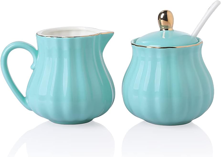 Amazon.com | BTaT- 3 Piece Tea Set, Creamer and Sugar and Teapot Set ...