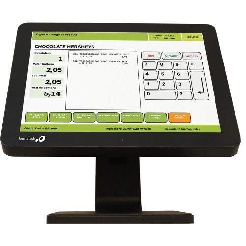 Amazon.com: Bematech LE1015-J POS Touch Screen Monitor, True Flat ...