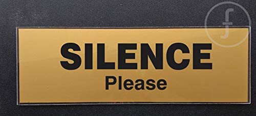fingerz Silence Please Laminated Acrylic Glass Hanging Sign Boards ...