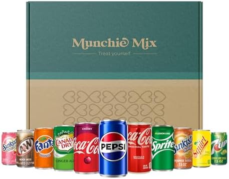 Amazon.com : MUNCHIE MIX (PACK OF 23) MINI SODA SAMPLER- 11 FLAVORS OF ...