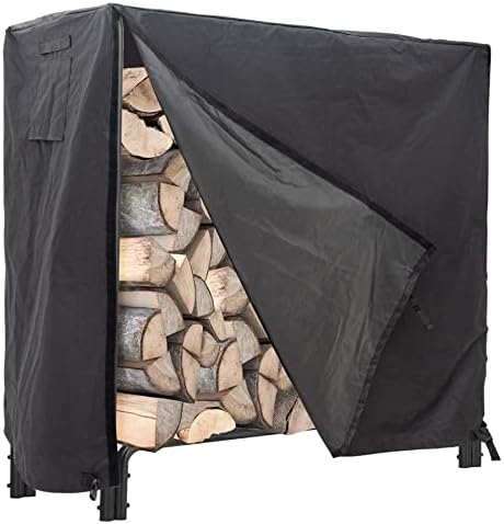 Amazon.com : AMAGABELI GARDEN & HOME 4ft Firewood Log Rack Cover ...