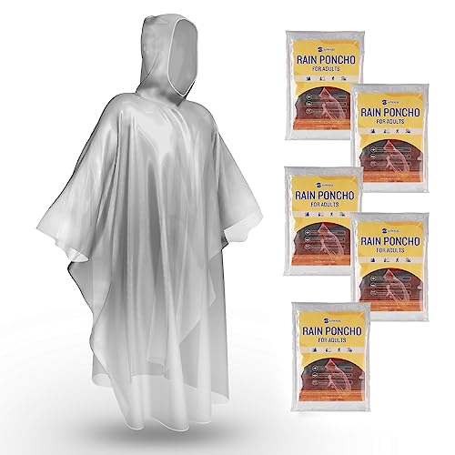 Snapklik.com : SaphiRose Disposable Rain Poncho Clear Ponchos For Adults