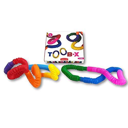 JUEGACONMIGO TOOB-X Pop Tubes Sensory Toy, Colorful Fidget Toys, Fidget ...