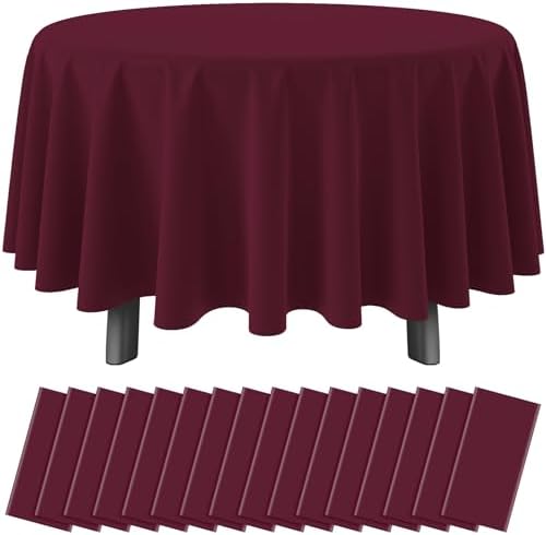 Amazon.com: Eleclassi Burgundy 12 Pack Premium Round Disposable Plastic ...
