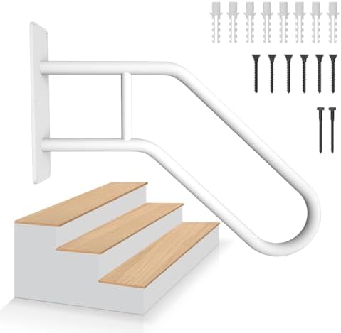 UCANVIN Non-Slip Handrails for Outdoor 1-3 Steps,U-Shaped Stair Railing ...