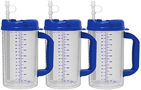 Amazon.com: 32 oz Double Wall Insulated Hospital Mug - Cold Drink Mug ...