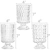 Amazon.com: Goaste 3 Pack Embossed Big Base Vase, 7" Crystal Glass Vase ...