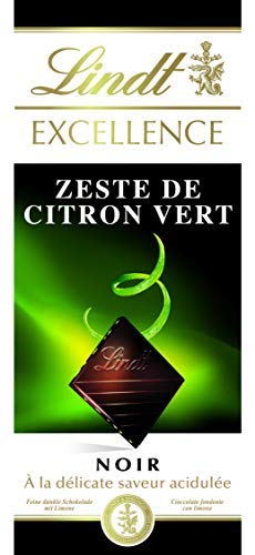 Lindt Excellence Lime Intense Chocolate 100 Grams Free Silver Plated ...