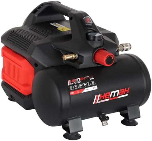 HEMAK Silent Kompressor 6 Liter 8 bar 750W / 1PS 135 L/min ...