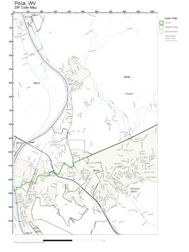 ZIP Code Wall Map of Poca, WV ZIP Code Map Not Laminated: Amazon.com ...
