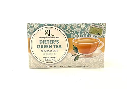Amazon.com : Dieter's Green Tea (Regular Strength) (20 Tea Bags) (4 ...