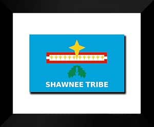 Amazon.com: Native American Shawnee Tribe Flag Wood 20x24 Framed Photo ...