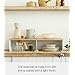 Amazon.com: Yamazaki Home Wood-Top Stackable Kitchen Rack-Modern ...