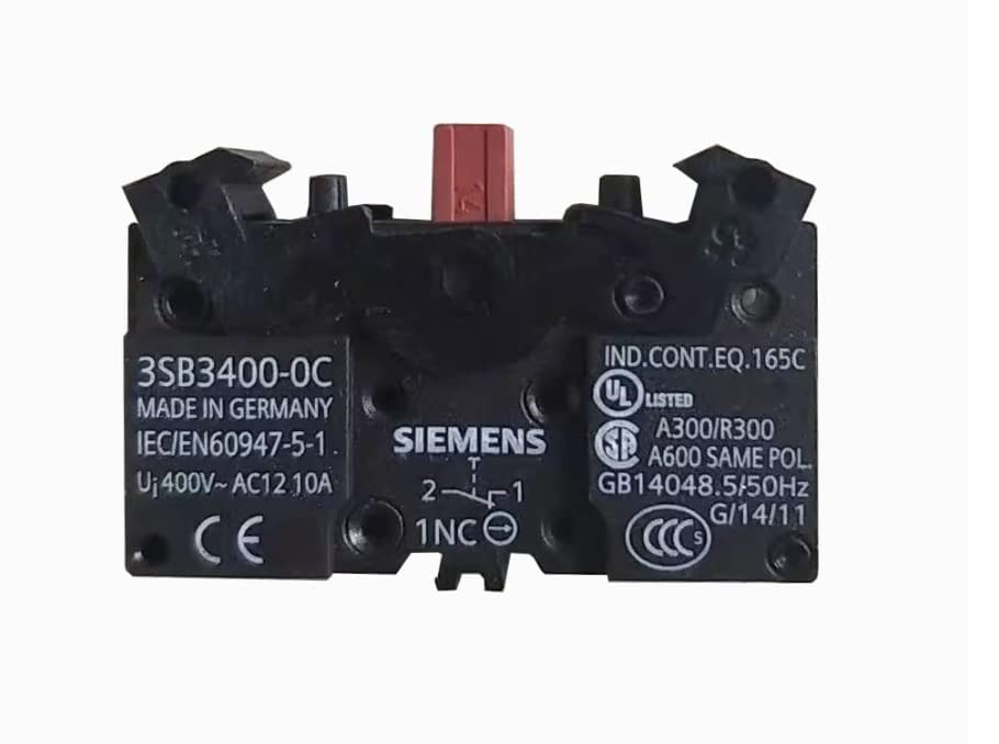 Fits Siemens 3SB3400-0C Contact Block Contact Element, 1 NC, Screw ...