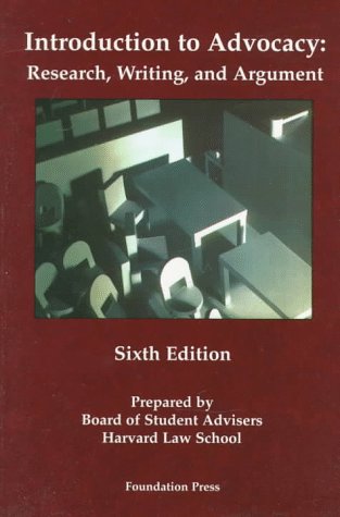 Introduction to Advocacy: Research, Writing, and Argument: Harvard Law ...