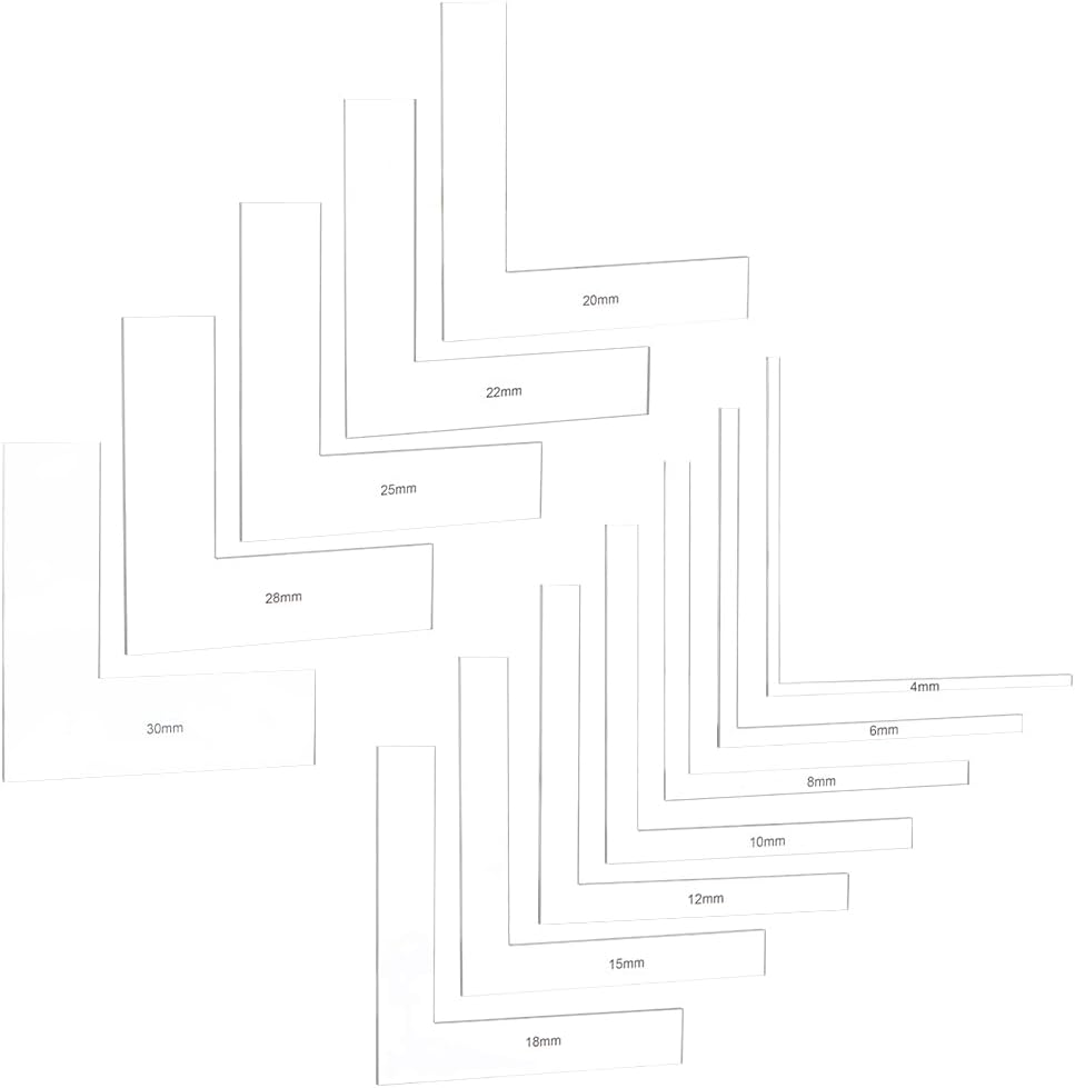 Amazon.com: BENECREAT 12Pcs Acrylic Positioning Pieces, L-Shaped Card ...