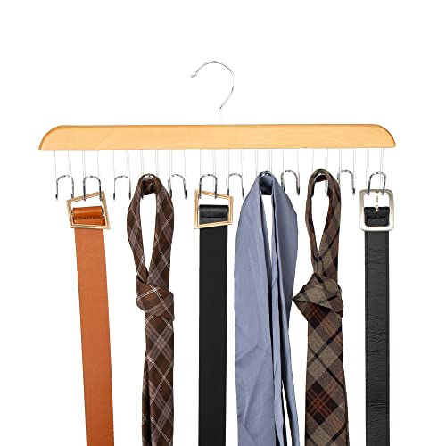 Snapklik.com : Basics Wooden Belt Hanger - Natural