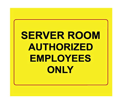 VVWV Server Room Authorized Employees Only Sign Sticker for Public ...