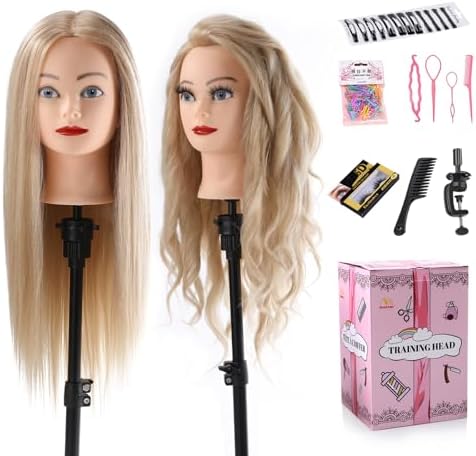 Amazon.com : Mannequin Head with Hair, 26" Hair Mannequin Manikin Head ...