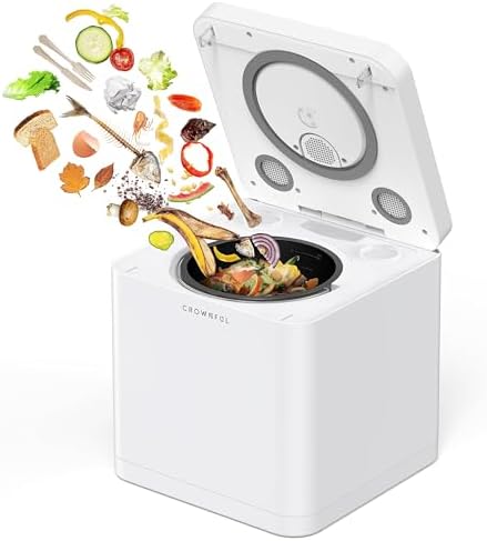 Amazon.com : CROWNFUL Electric Compost Bin Kitchen, Smart Kitchen Waste ...
