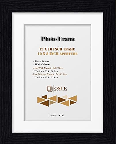 Frame Eazy OSUK Black 12x10 Inch Frame With 10x8 Inch Mount Modern ...