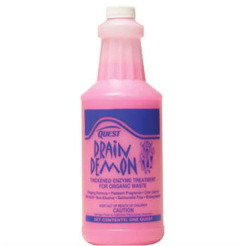 DRAIN DEMON Thick Organic Build-Up Eliminator; 1 Quart Bottle; (Pack of ...