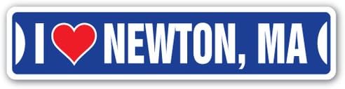 Amazon.com: SignJoker] I Love Newton, Massachusetts Street Sign ma City ...