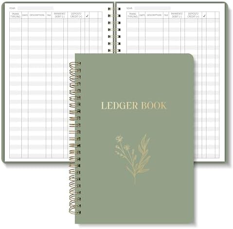 Amazon.com : 2 Pack Accounting Ledger Books for Home Budget Tracking ...