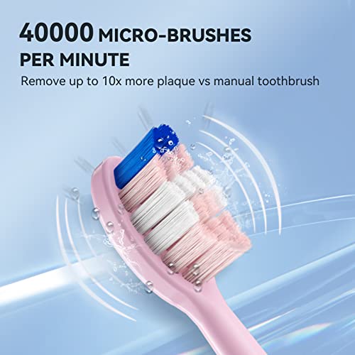 Snapklik.com : JTF Sonic Electric Toothbrush For Adults, Pink ...