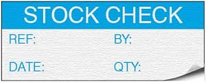 Stock Check. - Vinyl/Nylon Cloth 38mm x 15mm Labels Stickers - Price ...