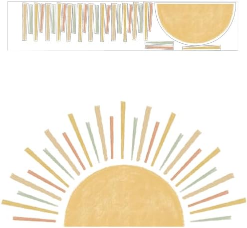 Half Circle Boho Headboard Decal - Semicircle Boho Wall Decor Sticker ...