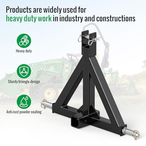 Snapklik.com : RbhAuto 3 Point 2 Trailer Hitch Receiver Category 1 ...