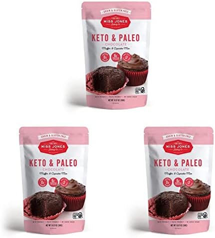 Amazon.com : Miss Jones Baking Keto Chocolate Muffin & Cupcake Mix ...