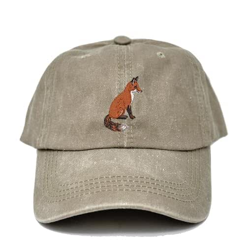 Amazon.com: Gift for Animal lover, Beautiful Fox embroidered dad hat ...