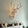 Lights4fun Reindeer Stag Head Light Up Rattan Christmas Decoration with ...