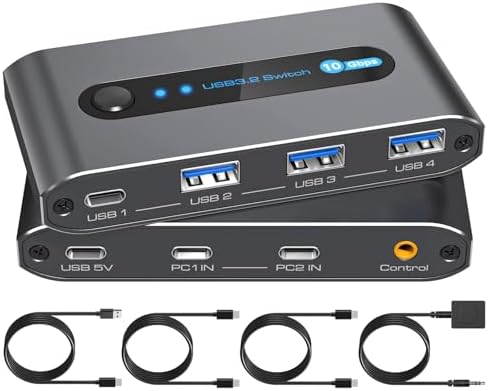 Amazon.com: SUIDEK USB C Switch, Bi-Directional USB-C Switcher Support ...