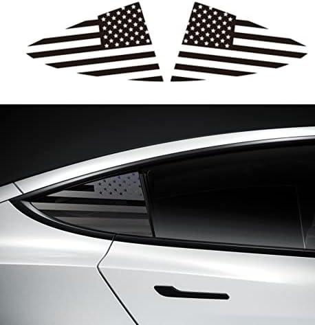 Amazon.com - CONGCONG American Flag Decal Fits Tesla Model 3 Rear Side ...