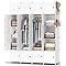 HOMIDEC Portable Wardrobe 20 Cube Closet with 3 Clothes Hanging Rails ...