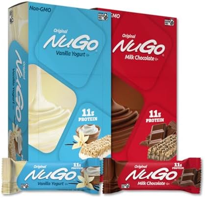 Amazon.com: NuGo Original Variety, Vanilla Yogurt 15 bars & Chocolate ...