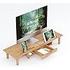 Amazon.com: OOAMBB Bamboo Dual Desk Monitor Stand Riser with Drawer ...