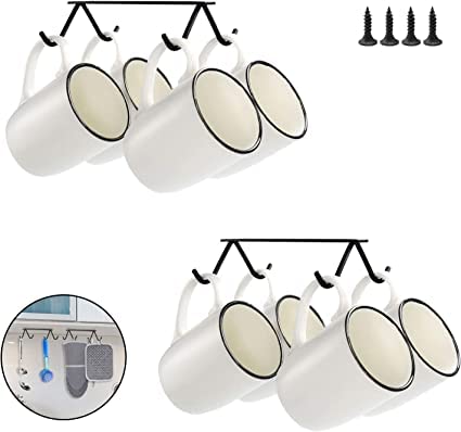 MS Craft Mug Holder Under Cabinet, Cup Rack Under Shelf, Hanging Hooks ...