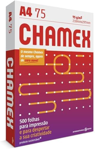 Papel Sulfite A4, Resma Com 500 Folhas, Gramatura 75g/m² - Chamex | Amazon.com.br