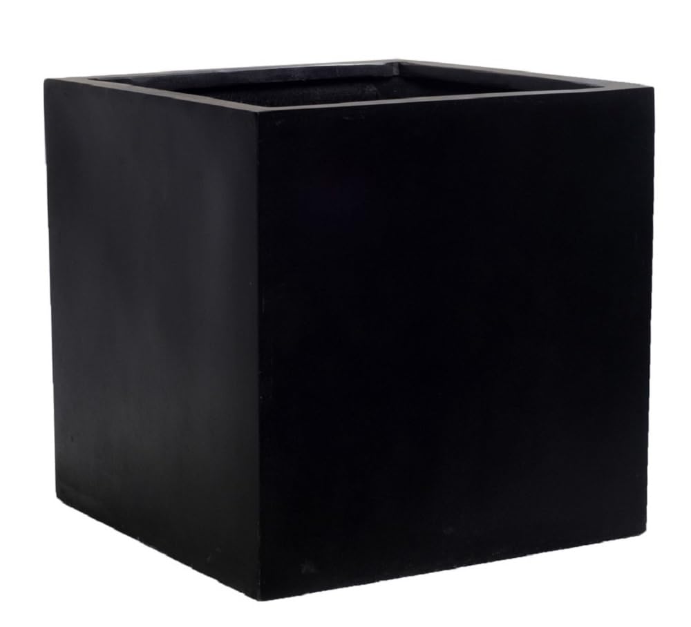 Amazon.com : Pottery Pots Block S Fiberstone Indoor Outdoor Modern ...