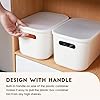 Amazon.com - Tuanse 8 Pieces White Plastic Storage Bins with Lids ...