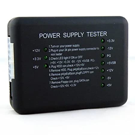 Techline PC Power Supply Tester SMPS 20/24 Pin PSU ATX SATA HDD SMPS ...